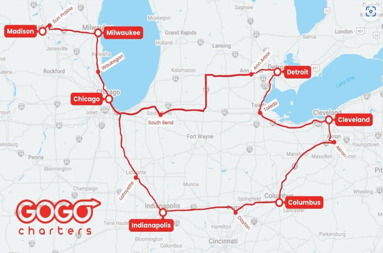 New bus service to launch in Indiana starting at $10. Indianapolis to ...