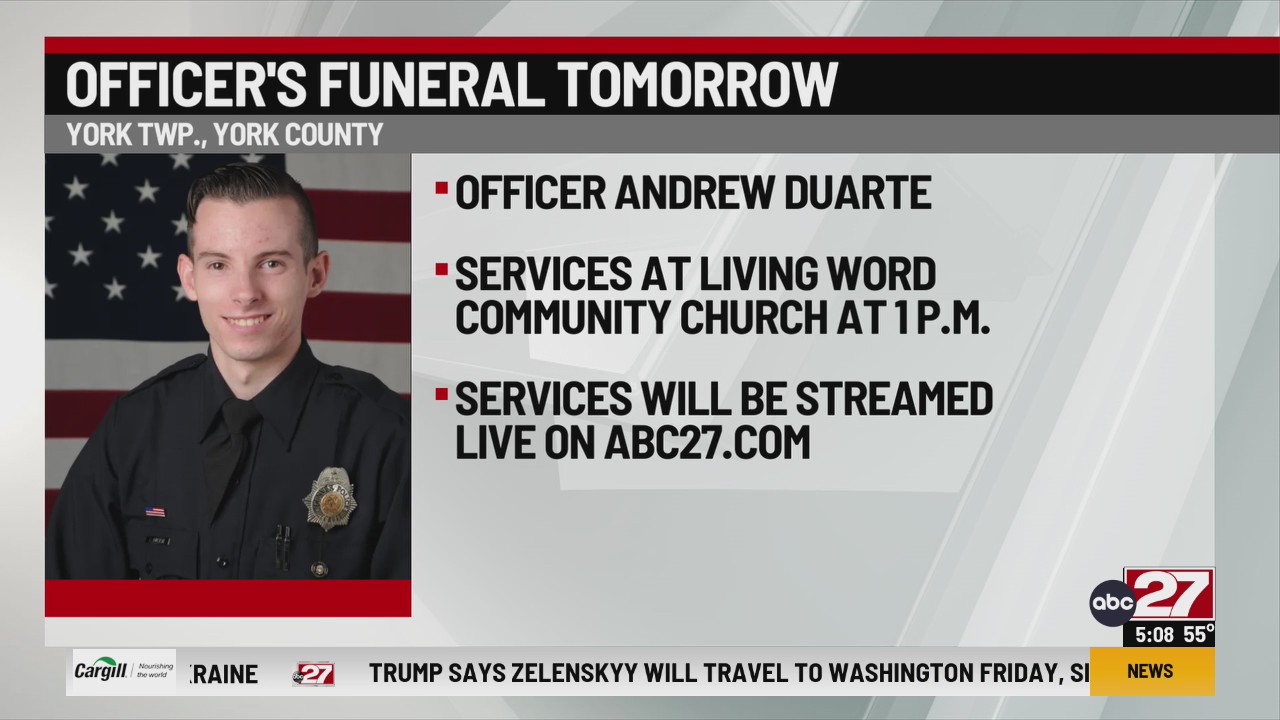 Funeral service, procession route set for York County Officer Andrew Duarte