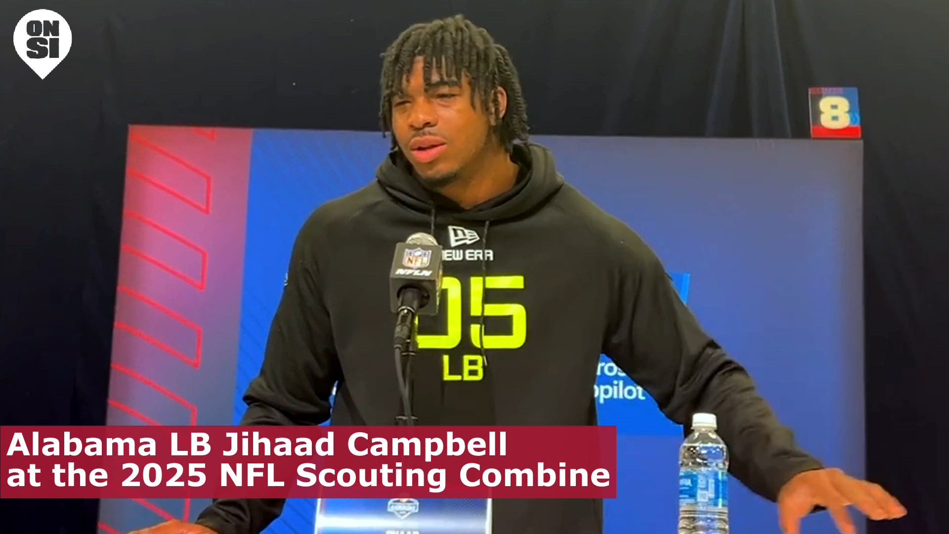 Alabama LB Jihaad Campbell at the 2025 NFL Scouting Combine