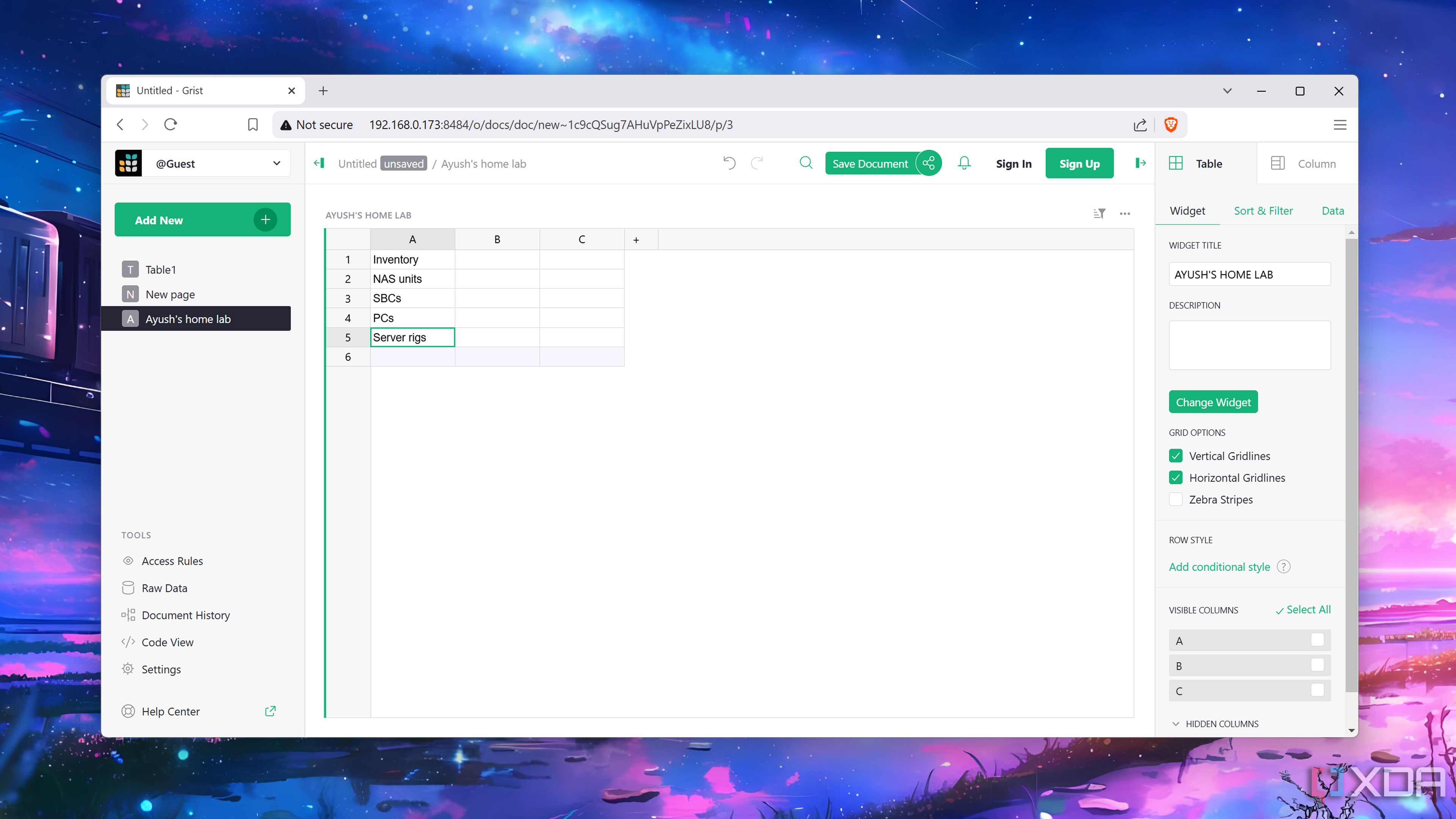 Forget about Excel - I self-host Grist to manage my spreadsheets