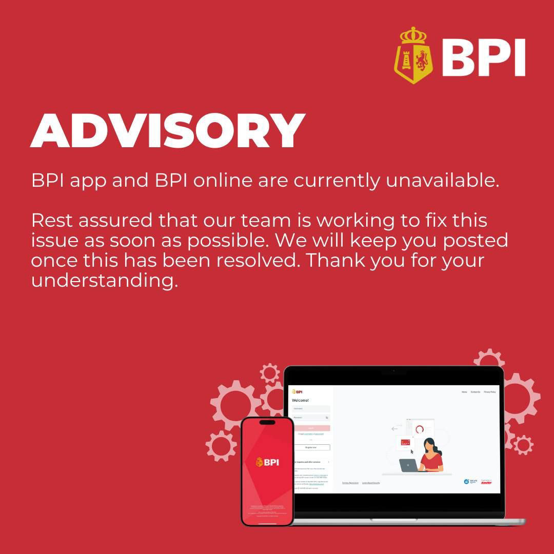 BPI, Metrobank say apps, online banking temporarily having issues BPI, Metrobank say apps, online banking temporarily having issues