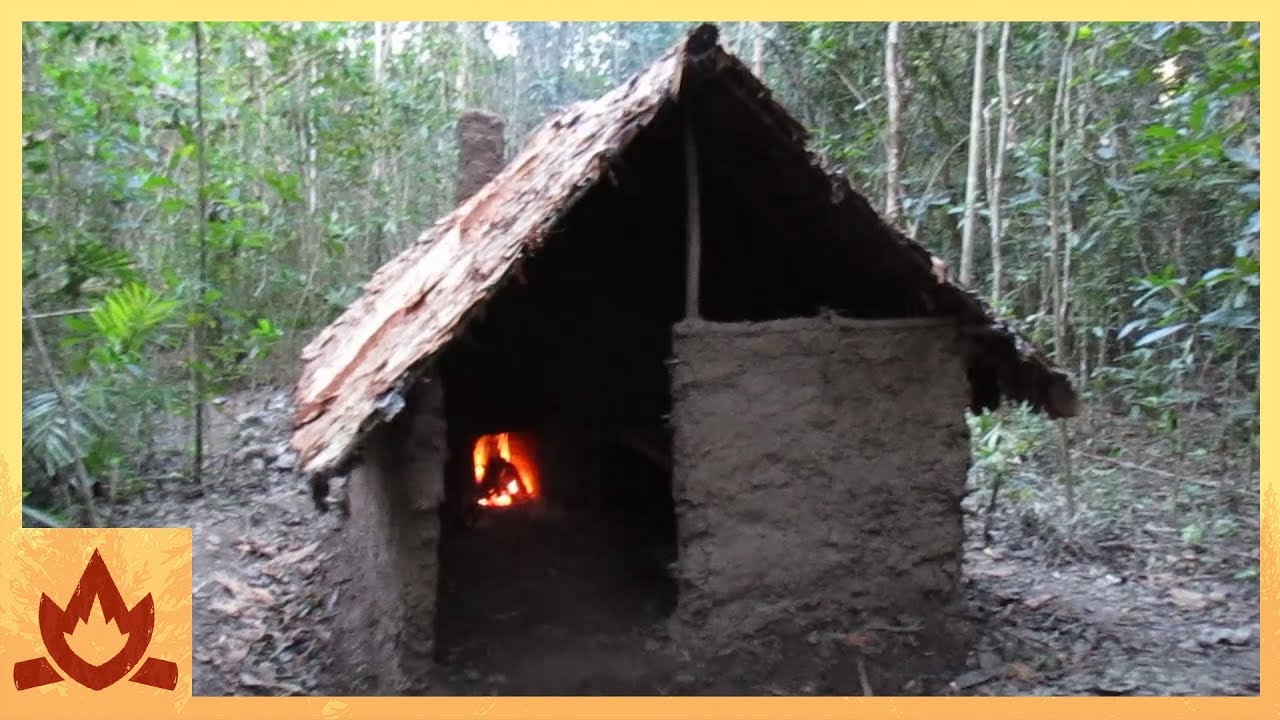 Man Builds Entire Hut With Nothing But Sticks and Mud