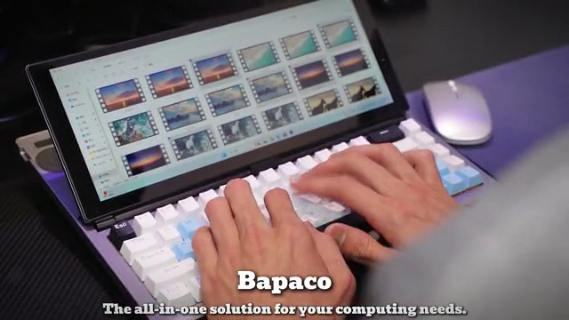 机械键盘形态“笔记本”Bapaco 亮相：搭载超长 16:6 720p 触控屏