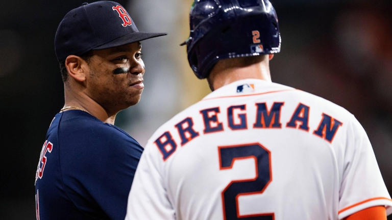 MLB: Alex Bregman and Rafael Devers are literally working 'shoulder to shoulder' for the Red Sox ...