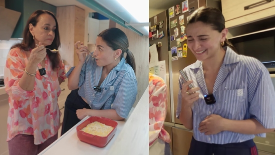 Alia Bhatt takes cooking lessons from mom Soni Razdan in simple lounge ...