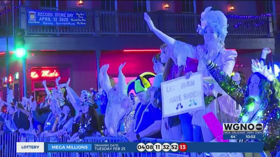 Uptown New Orleans illuminated with three spectacular parades