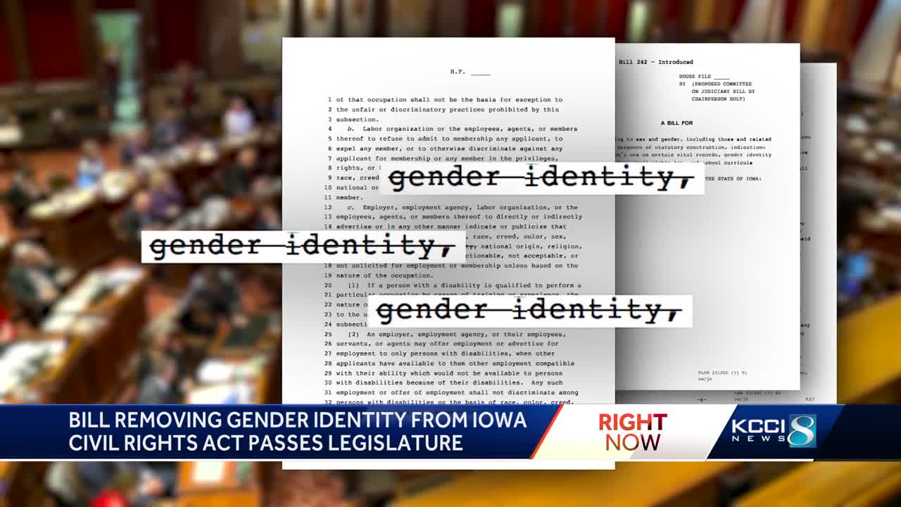 Iowa House, Senate pass bill removing gender identity protections from ...