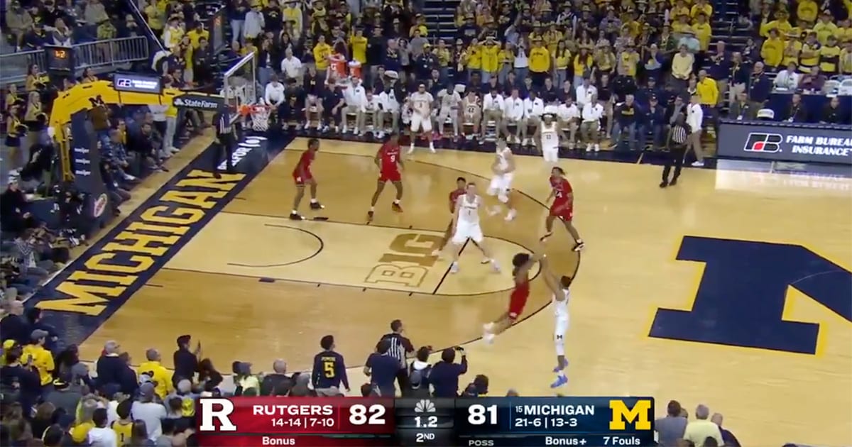 Nimari Burnett drills buzzer-beater to send Michigan past Rutgers