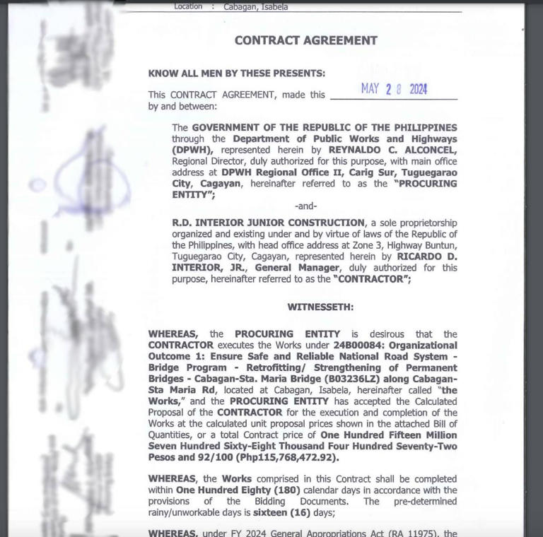 Collapsed Cabagan-Santa Maria bridge just opened Feb 2025, cost P1.2-B ...