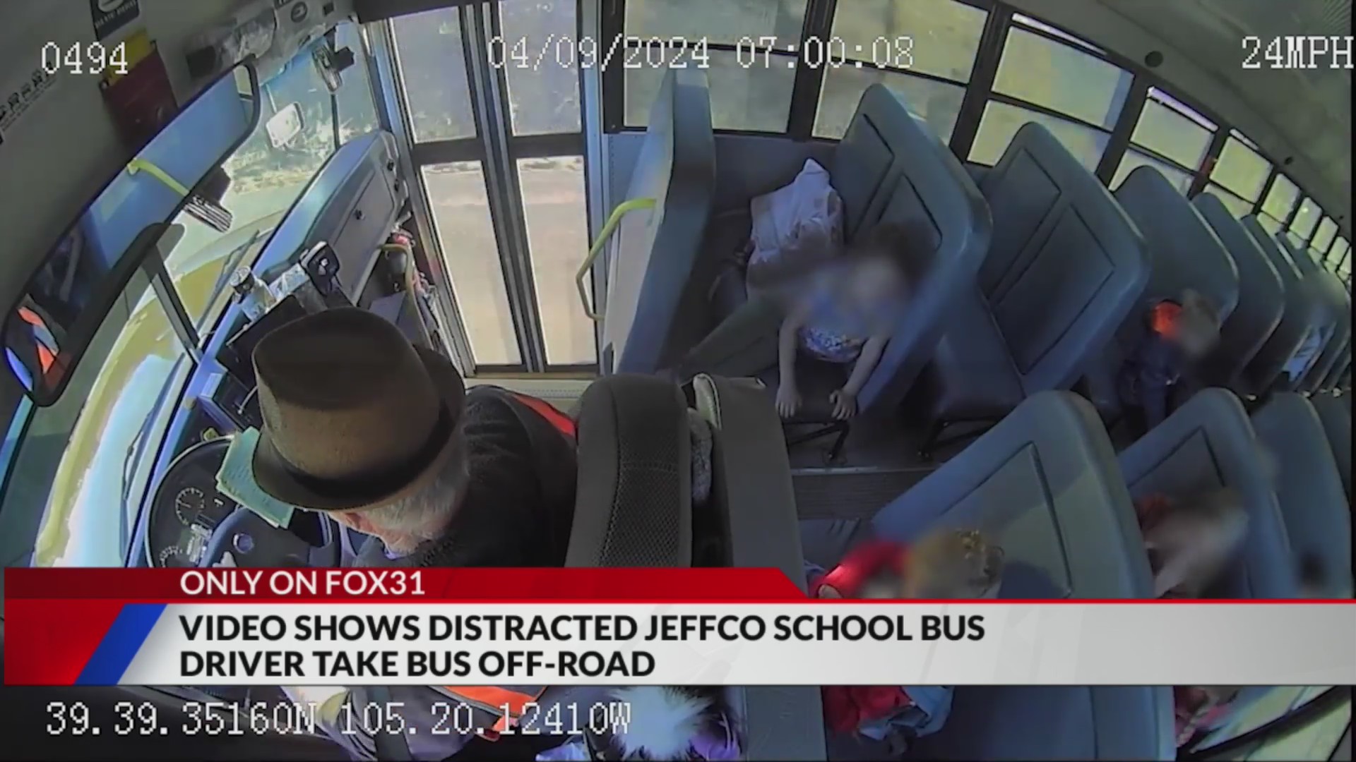 Video shows distracted Jeffco school bus driver take bus off-road