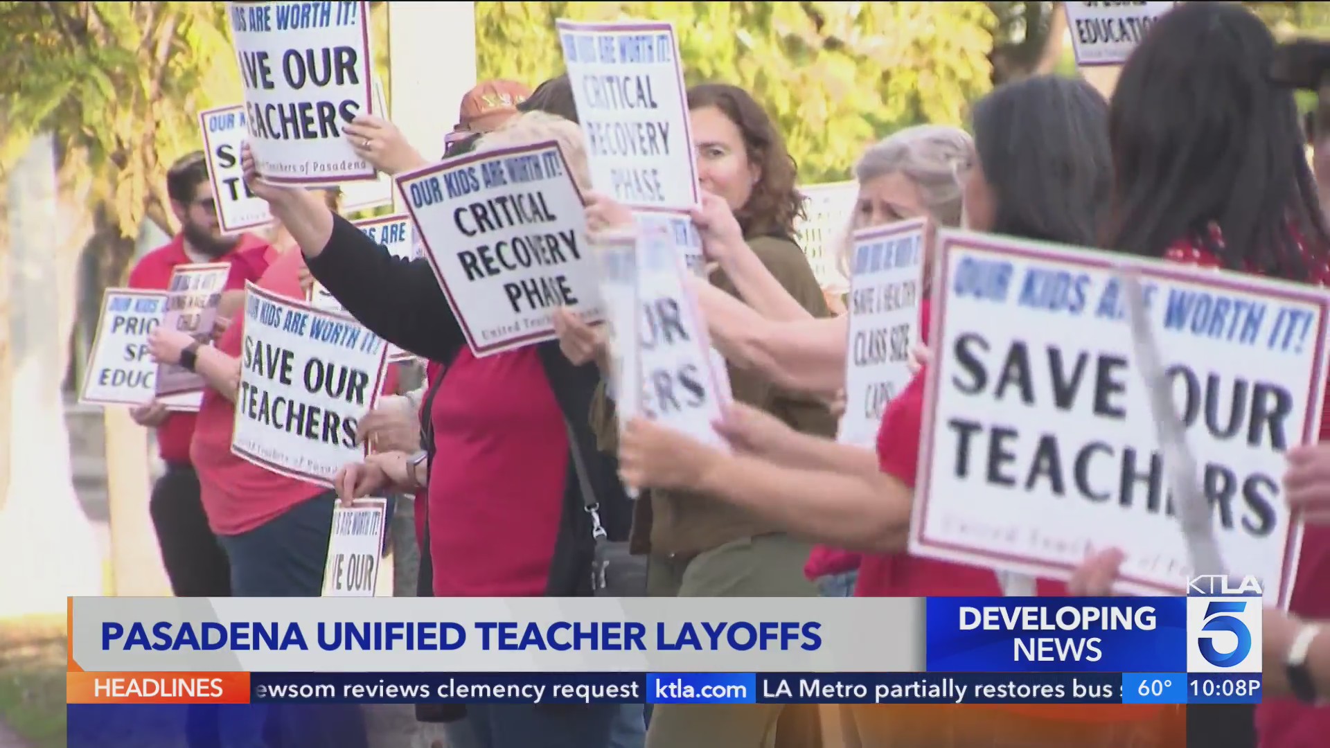 Pasadena Unified School District Board to vote on teacher layoffs