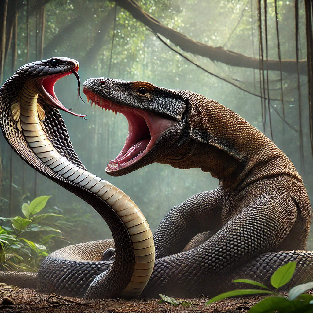 King cobra vs. Komodo dragon: Who would win?