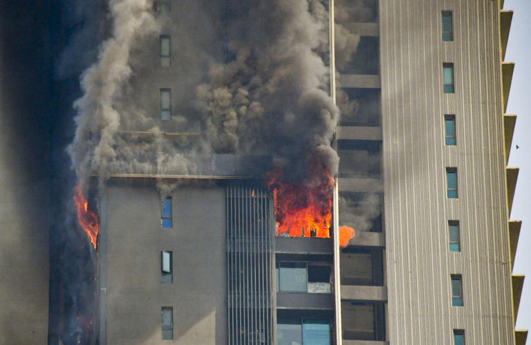 Fire erupts in Mumbai high-rise; none hurt, over 50 people rescued from ...