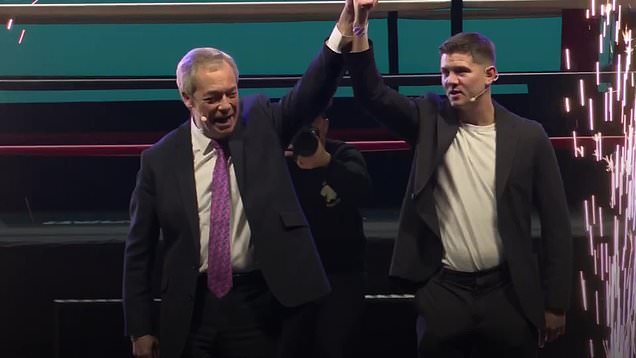 Farage unveils Olympic boxing champion as Reform mayoral candidate at rally
