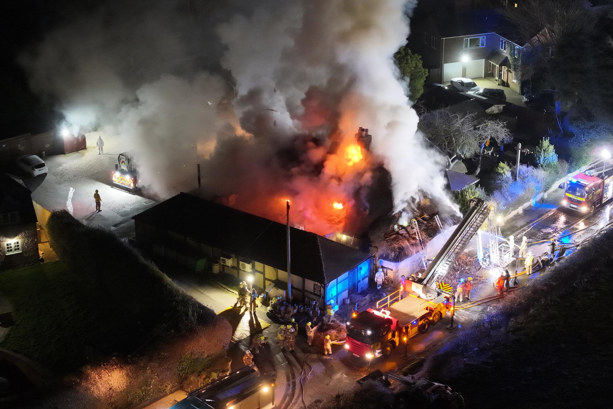 Gribble Inn Oving fire: firefighters are called to ‘significant’ blaze