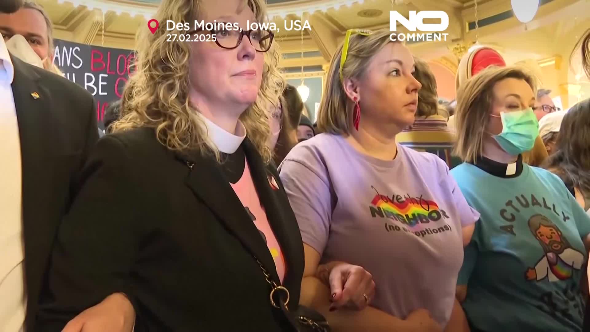 Protests erupt as Iowa bill threatens gender identity protections