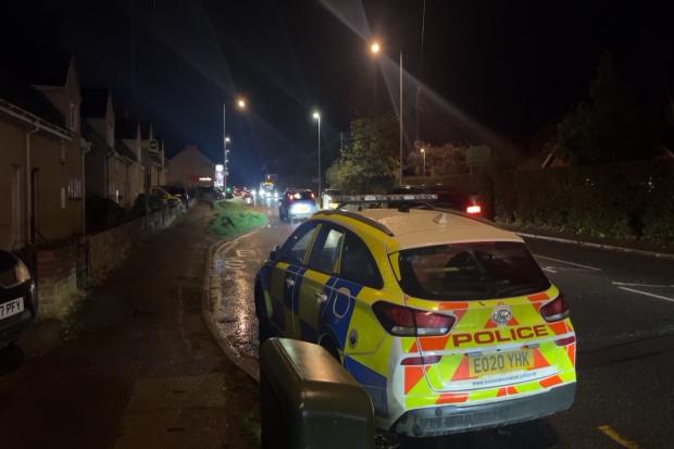 Wellington Road closed in early morning collision after pylon incident