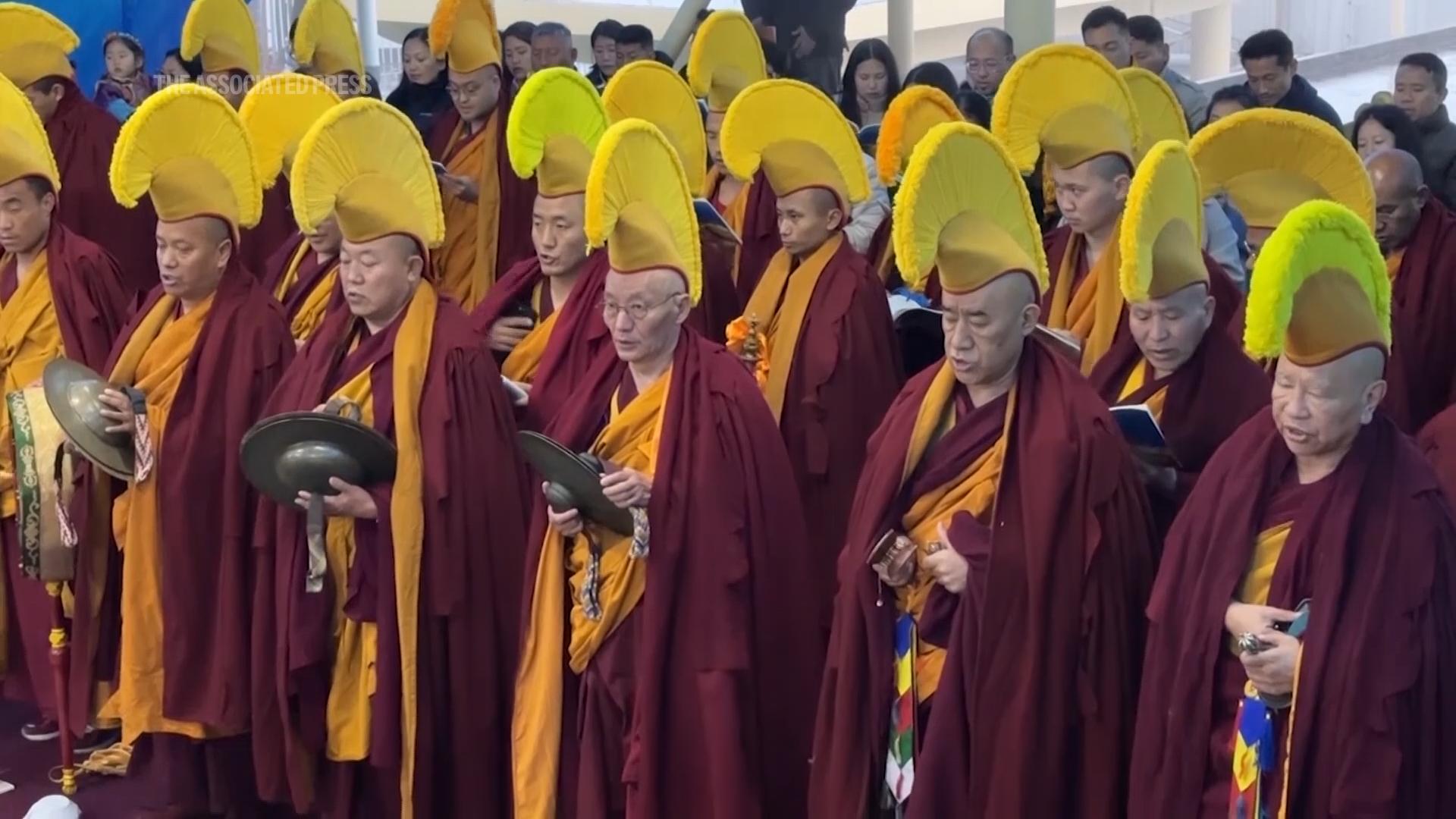Exiled Tibetan monks offer Losar prayers and greetings in Dharamshala
