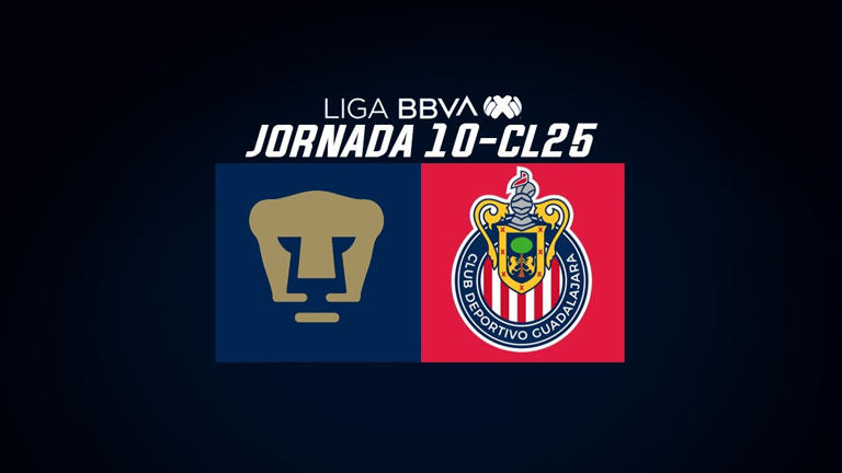 Pumas vs Chivas: Horario, alineaciones probables y dónde ver la Jornada 10