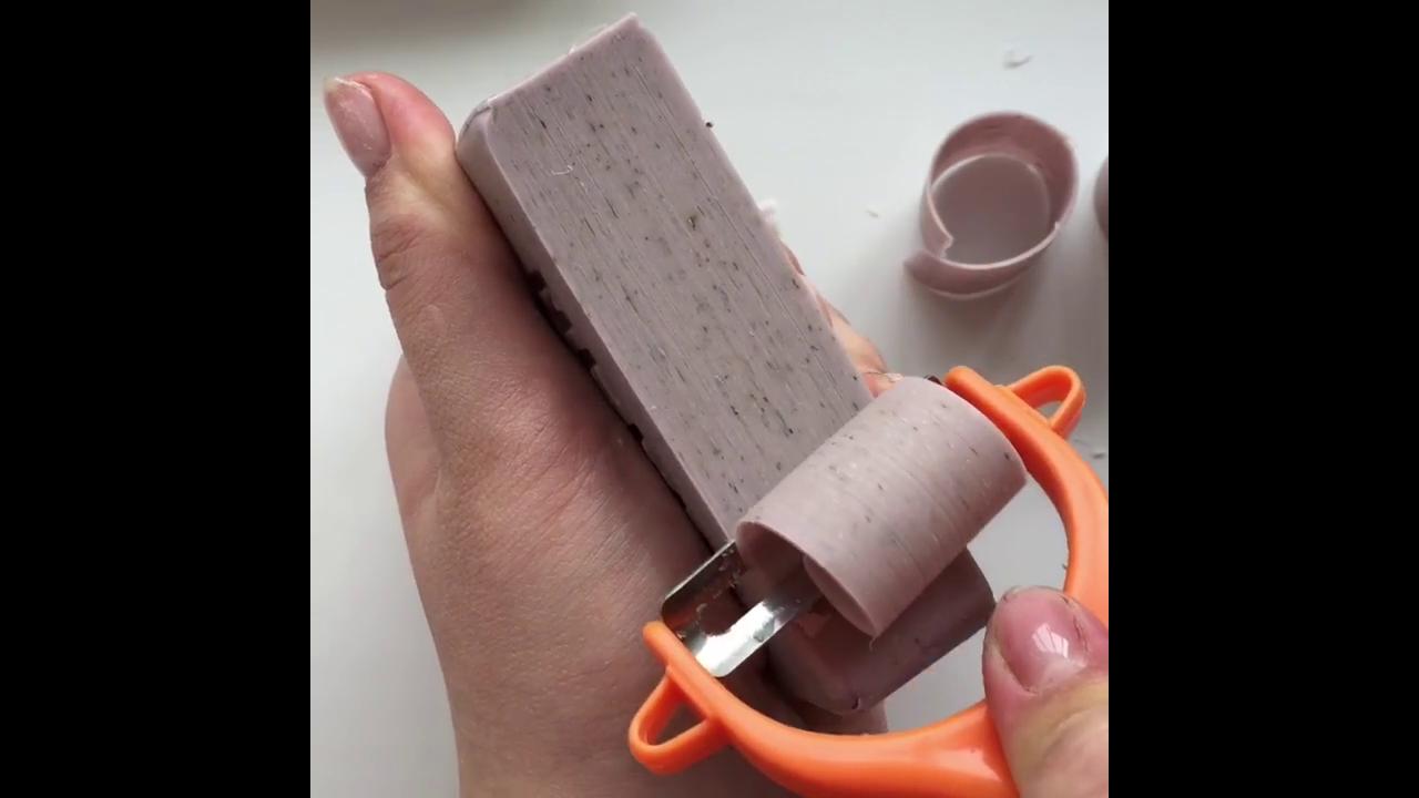 Satisfying Grainy Grey Bar Soap Shredding