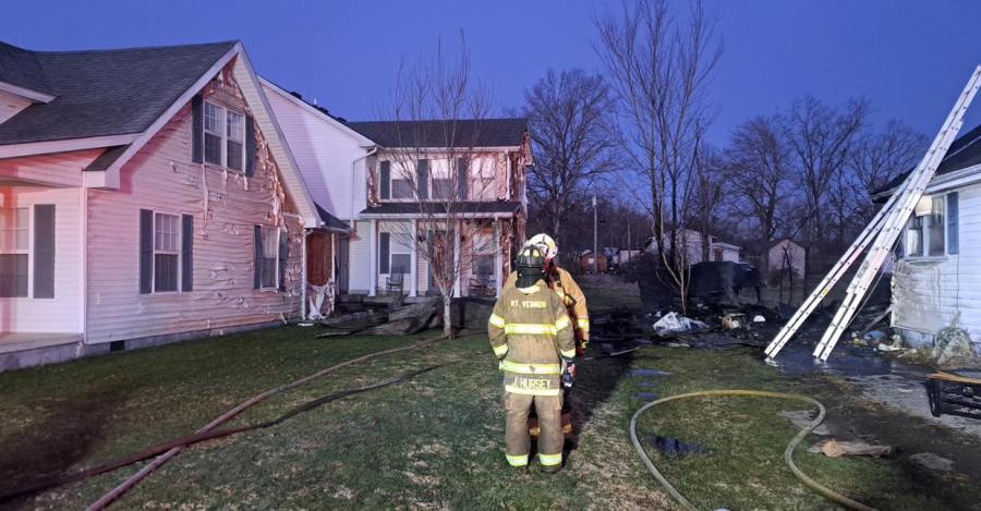 Garage burns to the ground, damaging 2 Brodhead homes