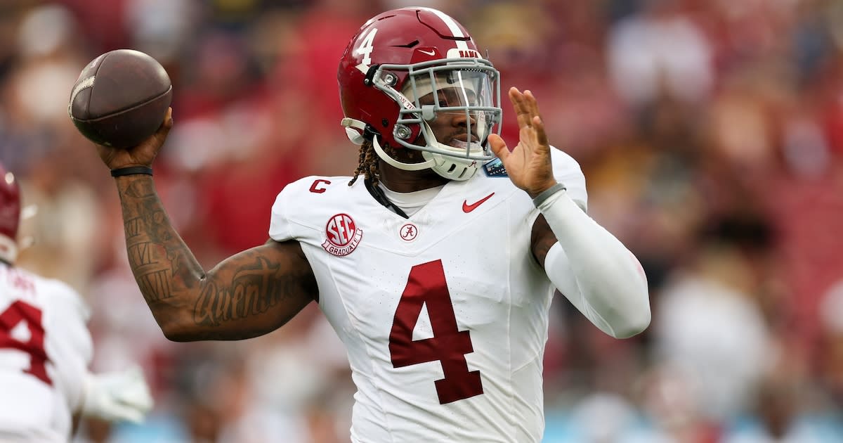 Jalen Milroe announces plans to throw at NFL Combine, undecided on 40 ...