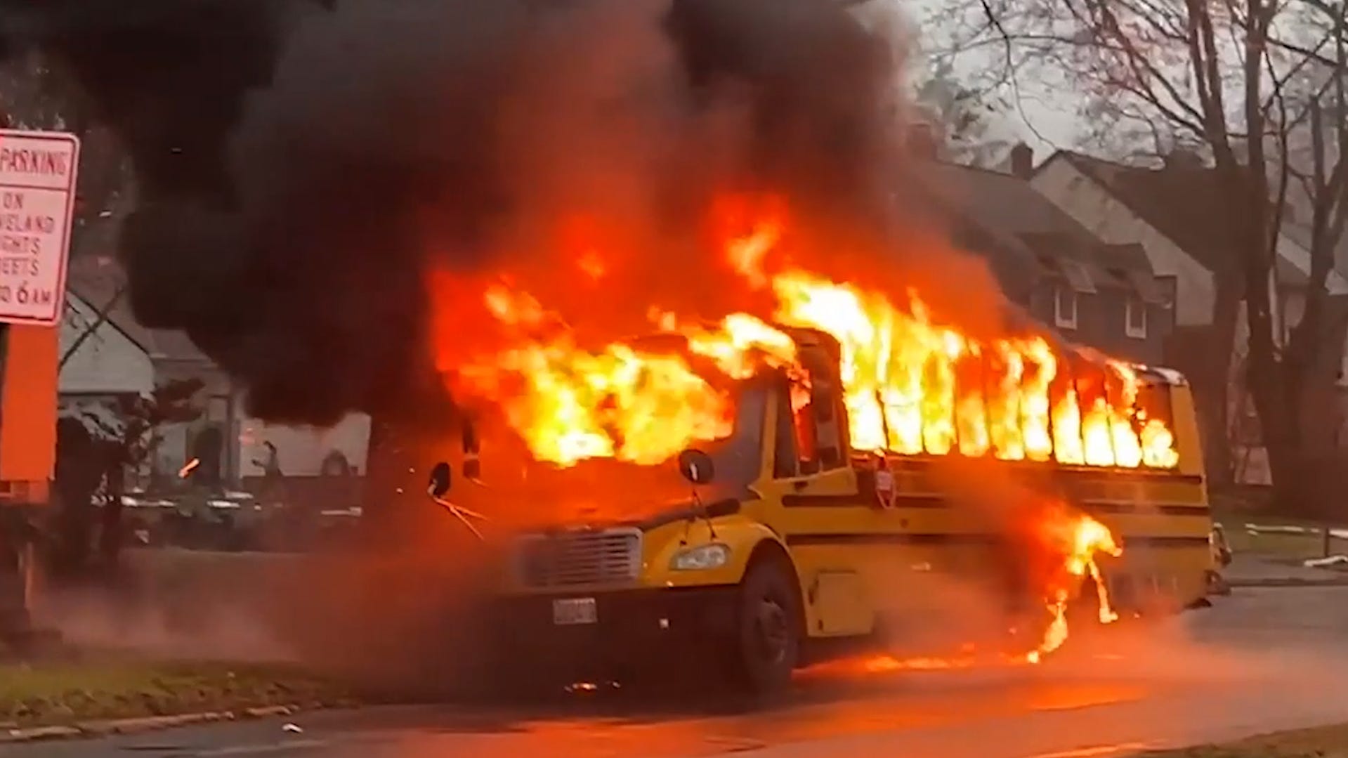 Hero bus driver evacuates 15 children from burning school bus