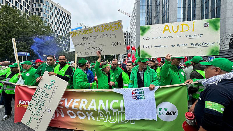 Belgian Audi factory closes, leaving thousands of workers without jobs Belgian Audi factory closes, leaving thousands of workers without jobs