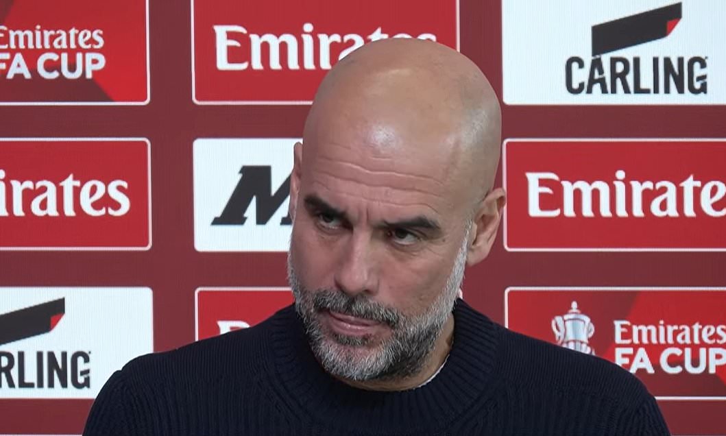 Riled-up Pep Guardiola refuses to answer questions on Man City being ...