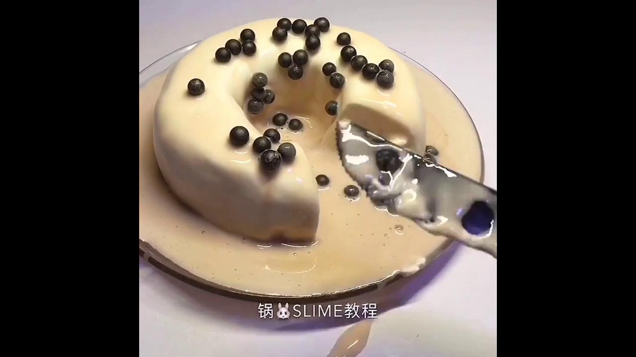Satisfying Slicing Donuts With Black Pearl As Toppings