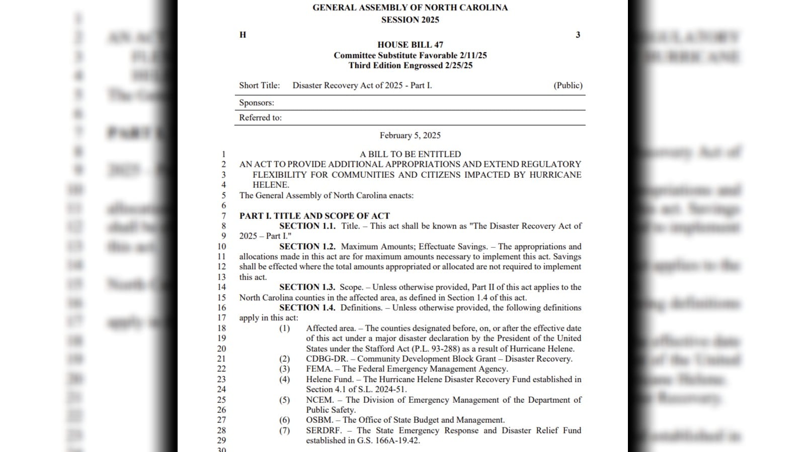 Helene recovery funding bill passes North Carolina House unanimously ...