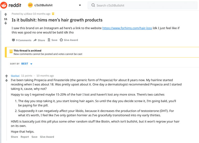 Hims vs Roman vs Keeps: Which Hair Loss Subscription Works Best?