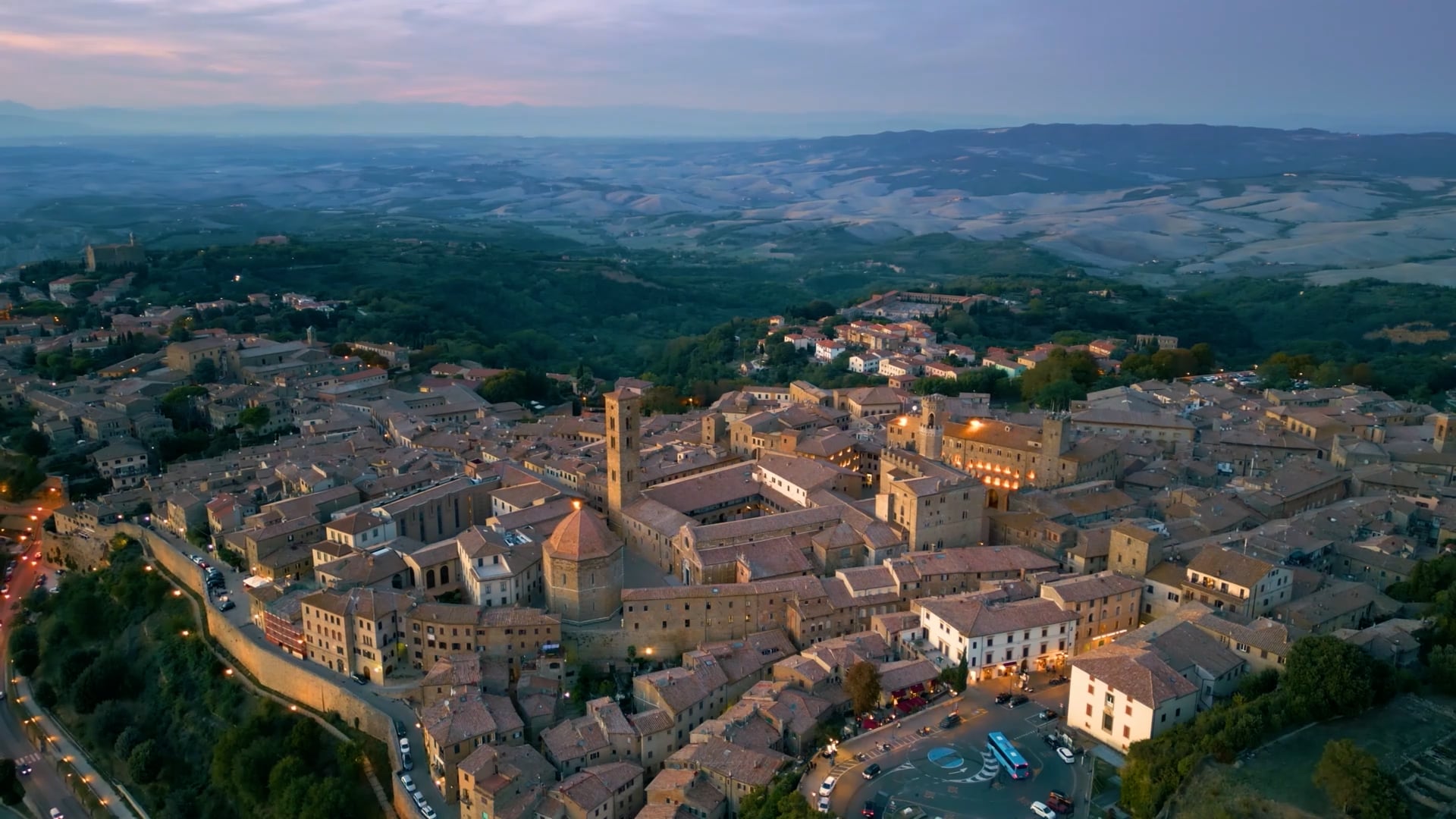 Exploring Twilight's Volterra: Drone's Eye View of Italian History