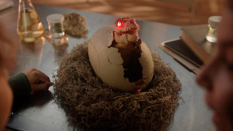 This 'Jurassic World' Robotic Baby T. Rex Hatches From Gooey Eggs in Hopes of Becoming a Hot Toy