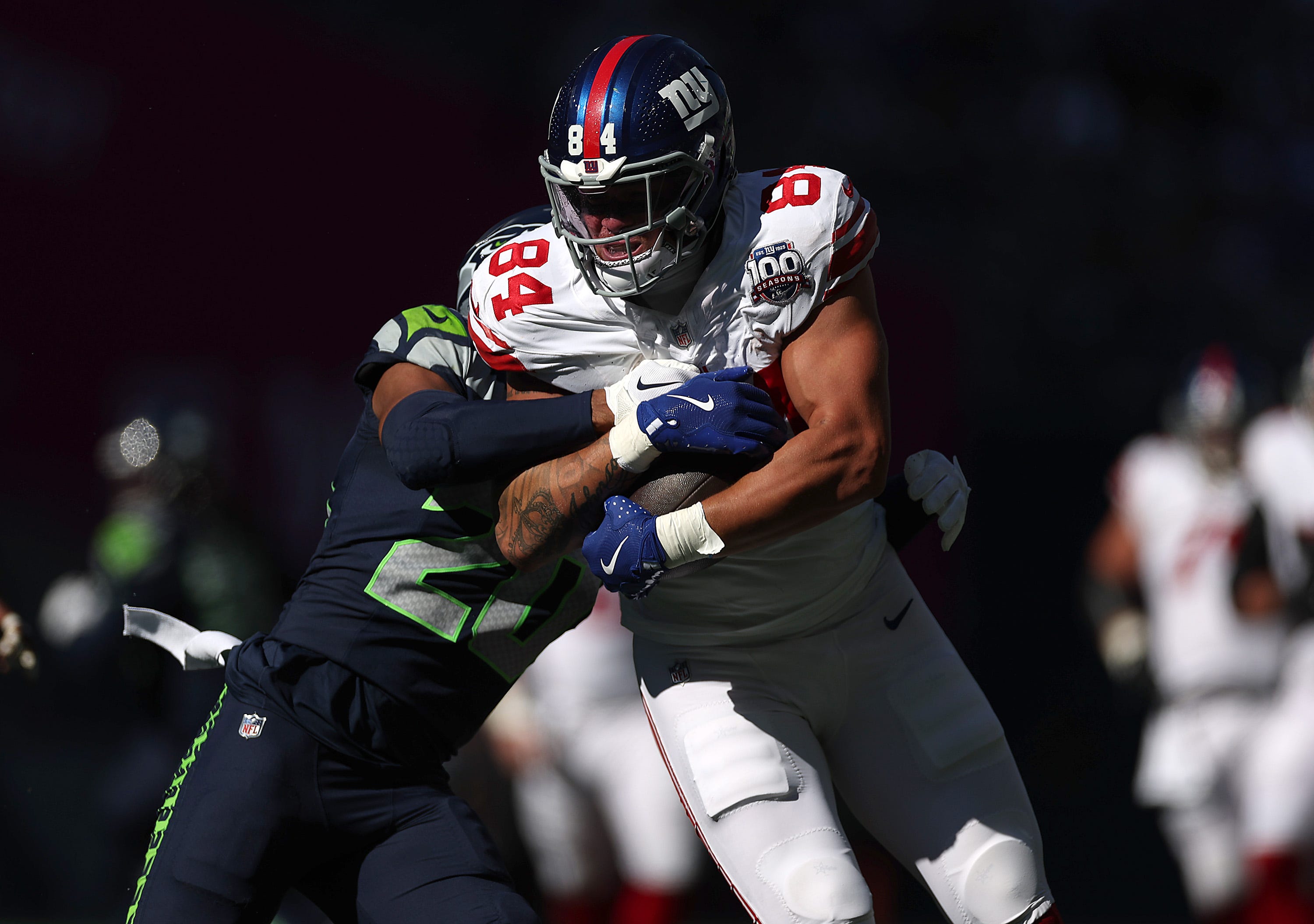 Penn State's Tyler Warren heaps praise on New York Giants' Theo Johnson