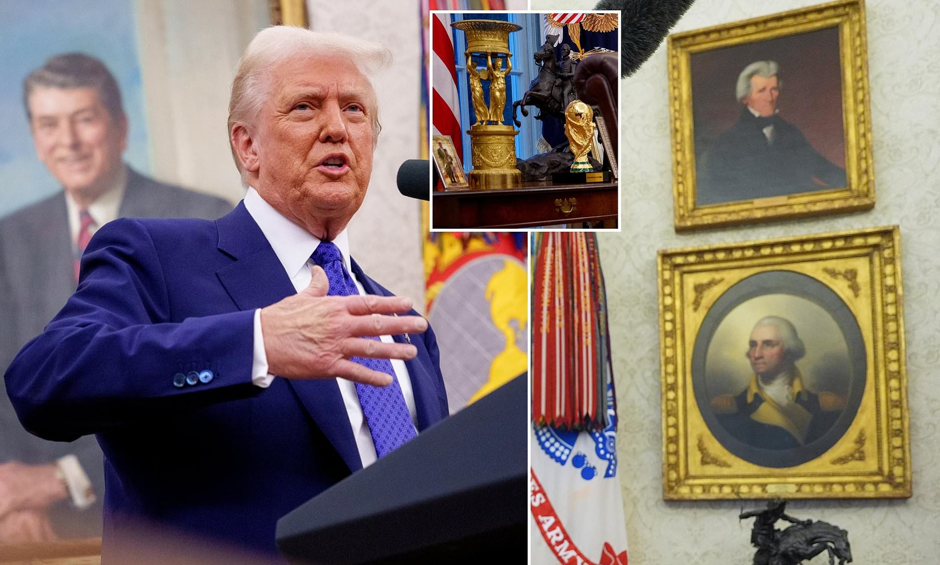 Trump's Oval Office swaps out a controversial presidential portrait