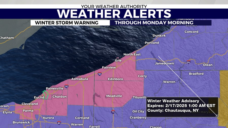 Winter storm warning, weather advisories issued for region