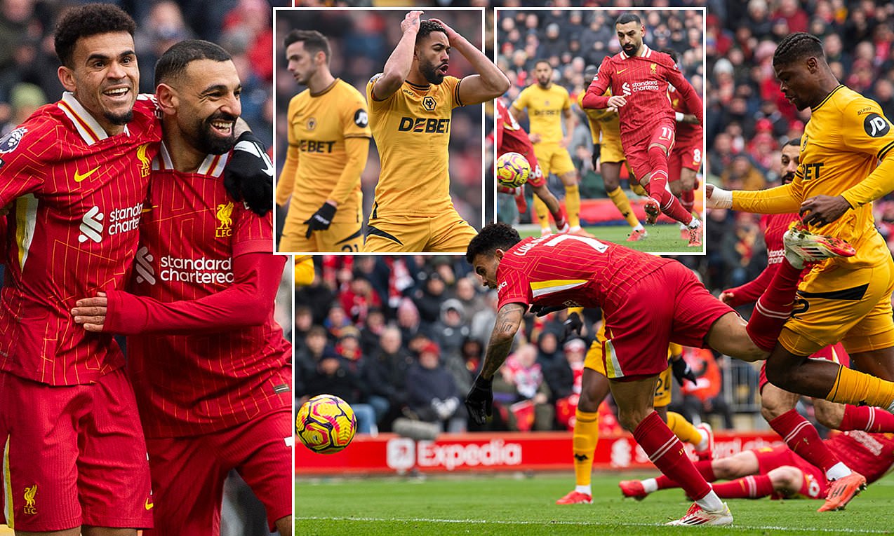 Liverpool 2-1 Wolves: Reds survive late scare to claim seven-point lead ...