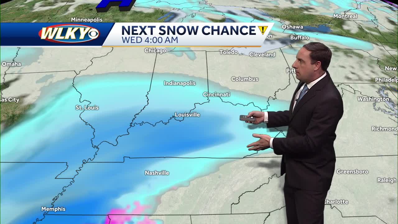 Snow showers return Tuesday night into Wednesday