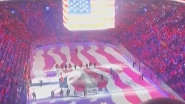 Loud boos drown out US anthem before hockey match in Canada