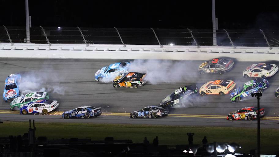Castroneves, Truex, and Chastain Exit Daytona 500 in Nasty Lap 71 Crash
