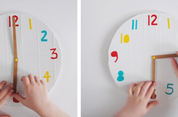 Cómo hacer un reloj casero para que los niños aprendan las horas