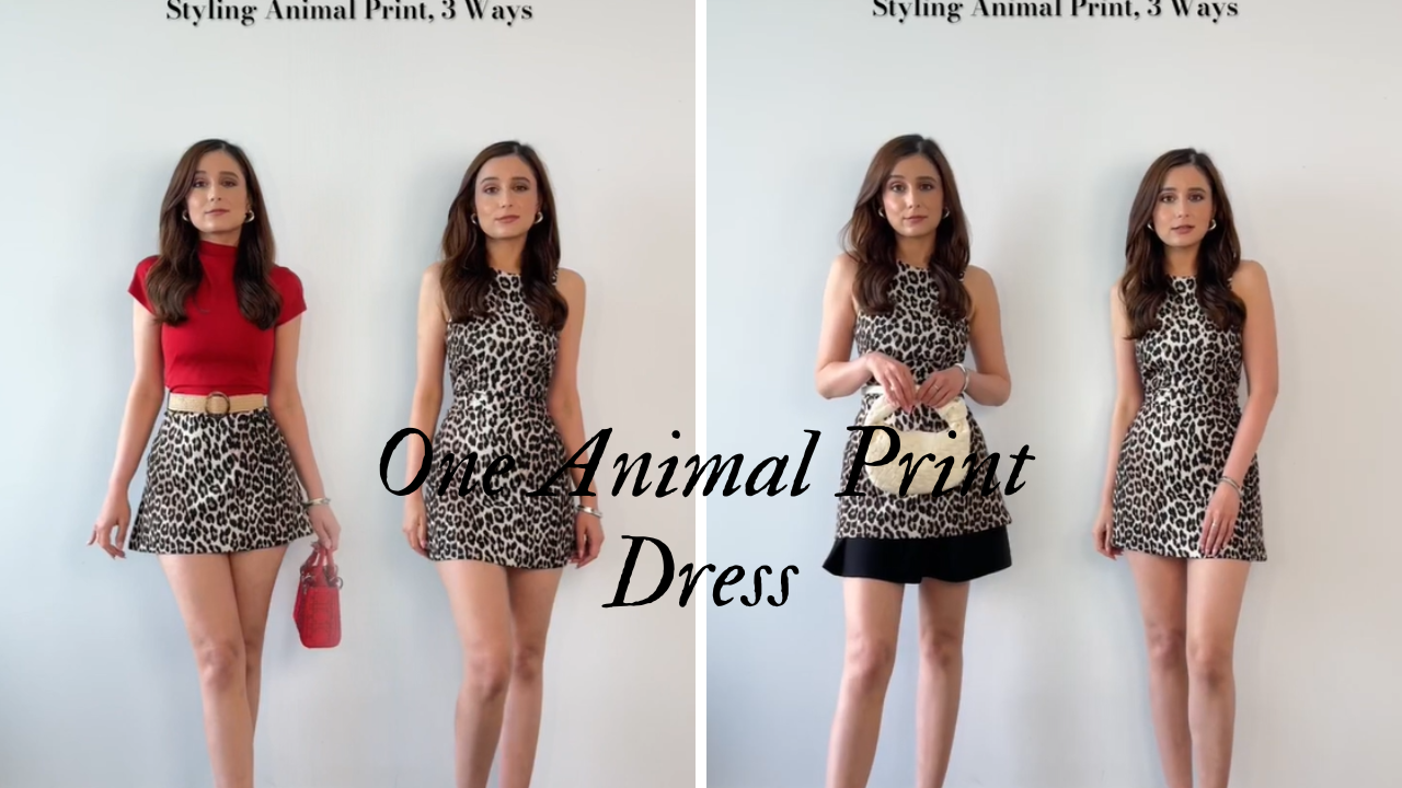 "One Animal Print Dress, Three Stunning Looks: Which Would You Pick?