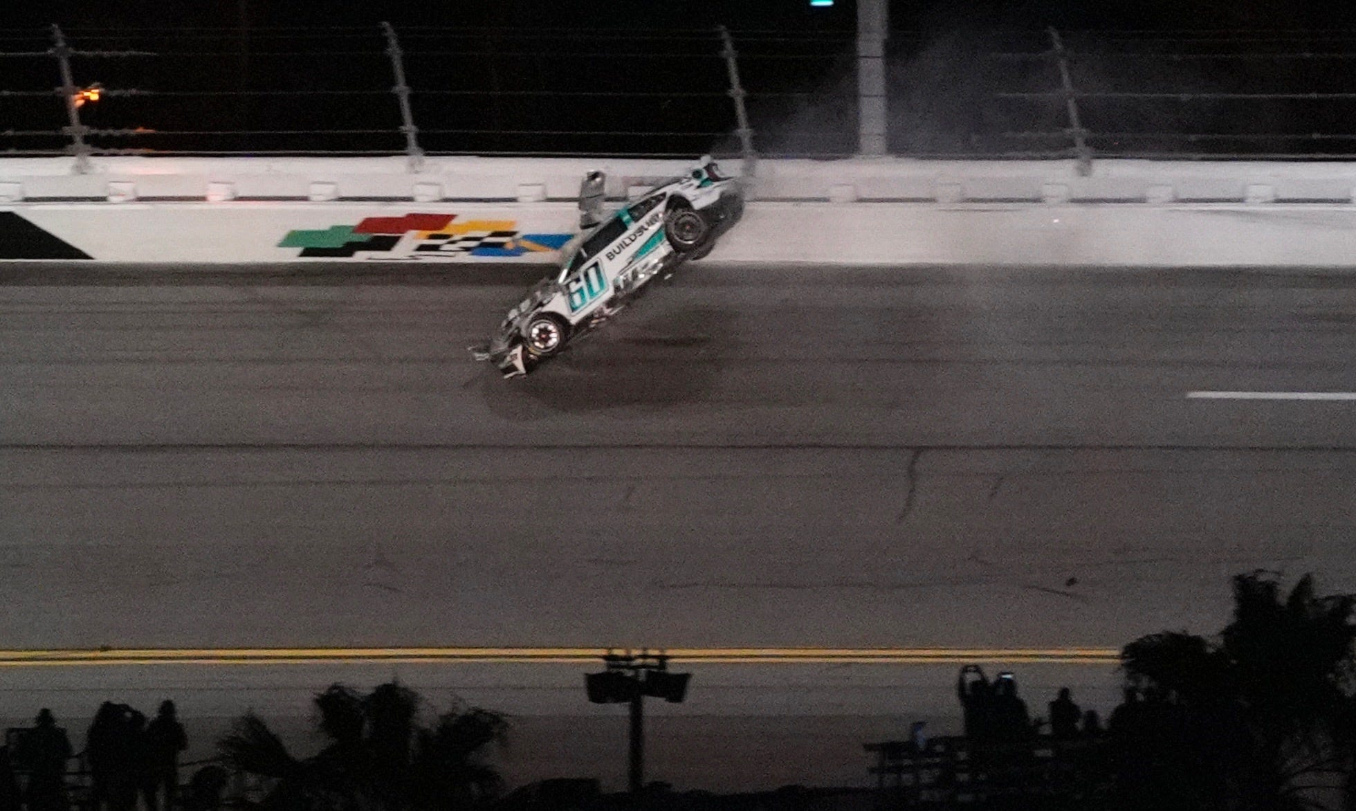 Watch Ryan Preece ride on two tires, then flip over in wild Daytona 500 ...