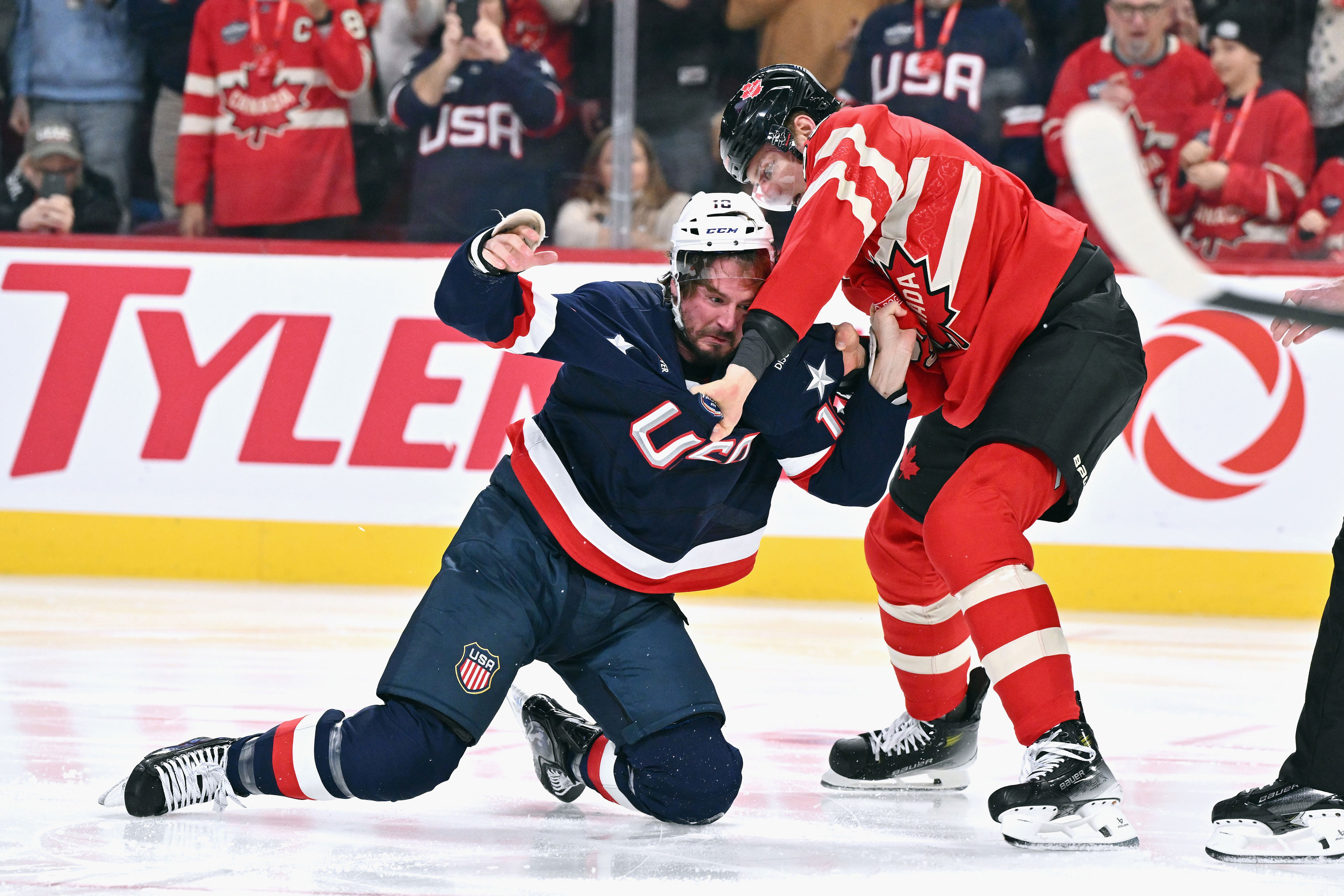 Wild fights in 'unbelievable' Canada-USA game