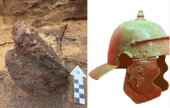 Elmo romano di 1600 anni ritrovato in DanimarcaEra un bottino di guerra