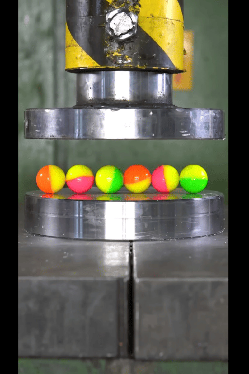 Kule vs 150 ton kruszenia hydraulicznego, satysfakcjonujący eksperyment ...