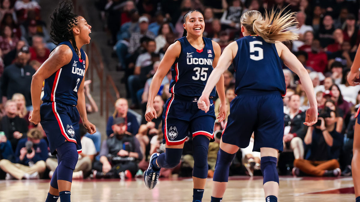 UConn WBB emphatically ends South Carolina’s 71-game home winning streak