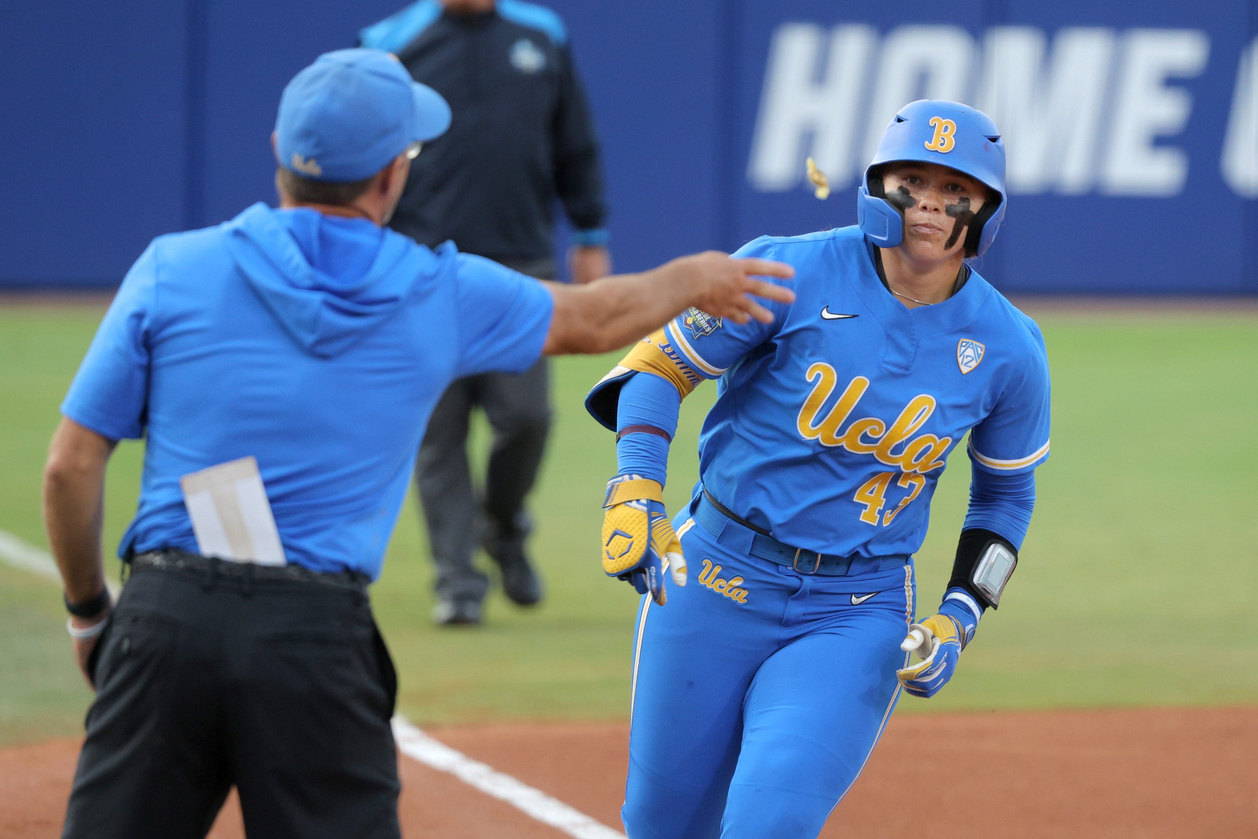 UCLA's Megan Grant dances to celebrate first collegiate basket against North Carolina