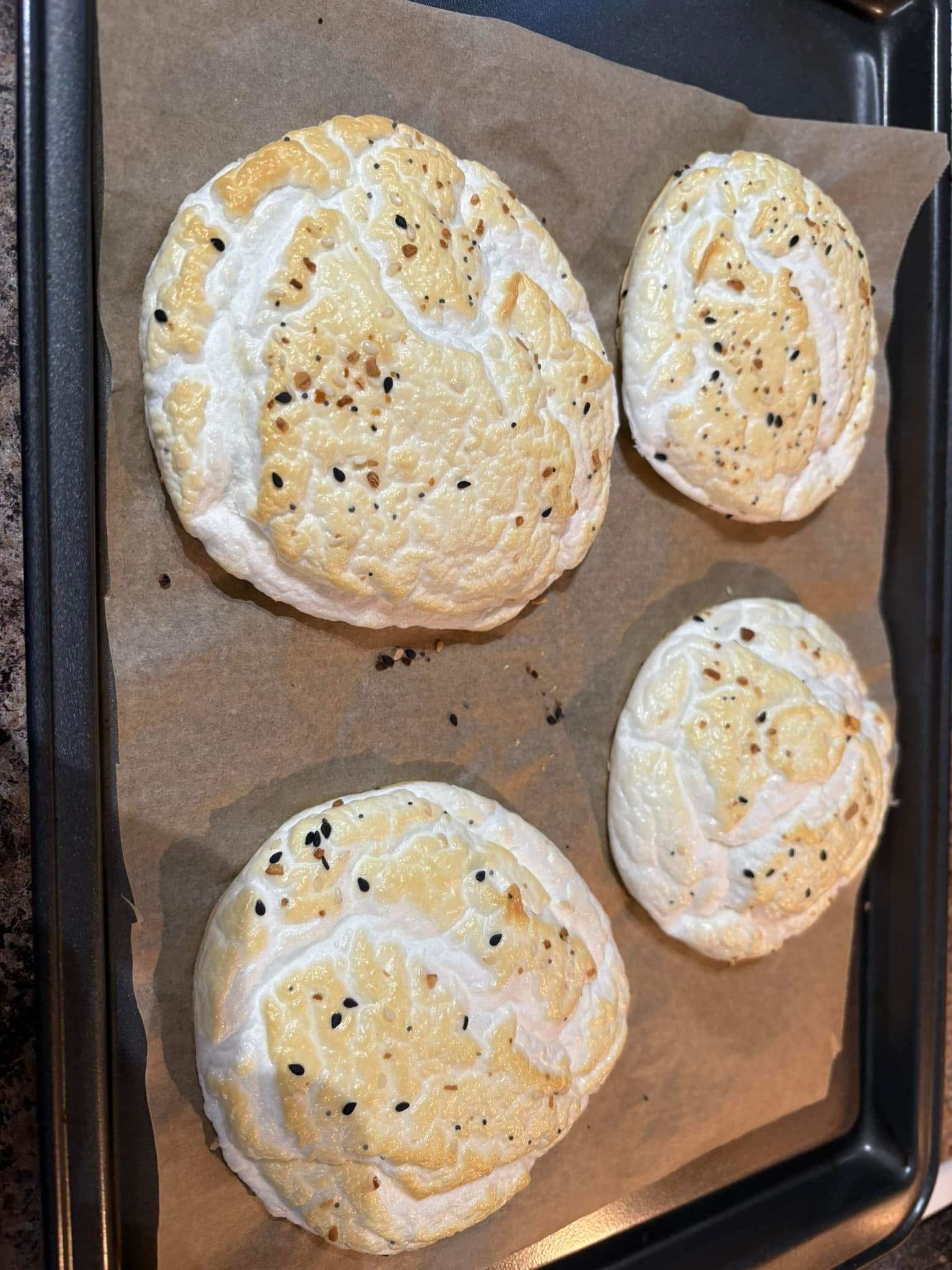 Egg white protein buns